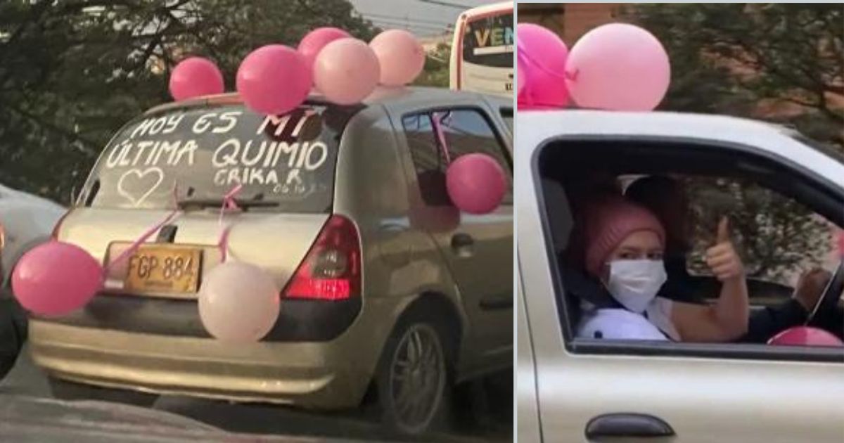 Mujer salió a celebrar que venció el cancer: "Mi última quimio"